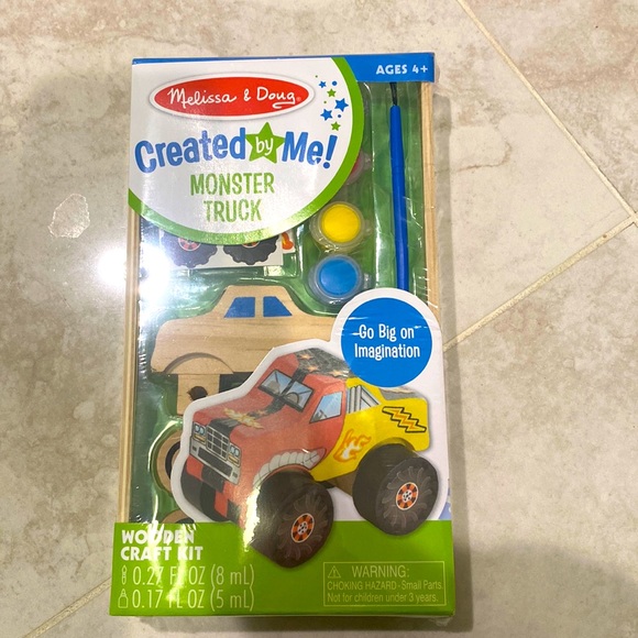 Melissa & Doug | Toys | Melissa And Doug Monster Truck Wooden Craft Kit ...